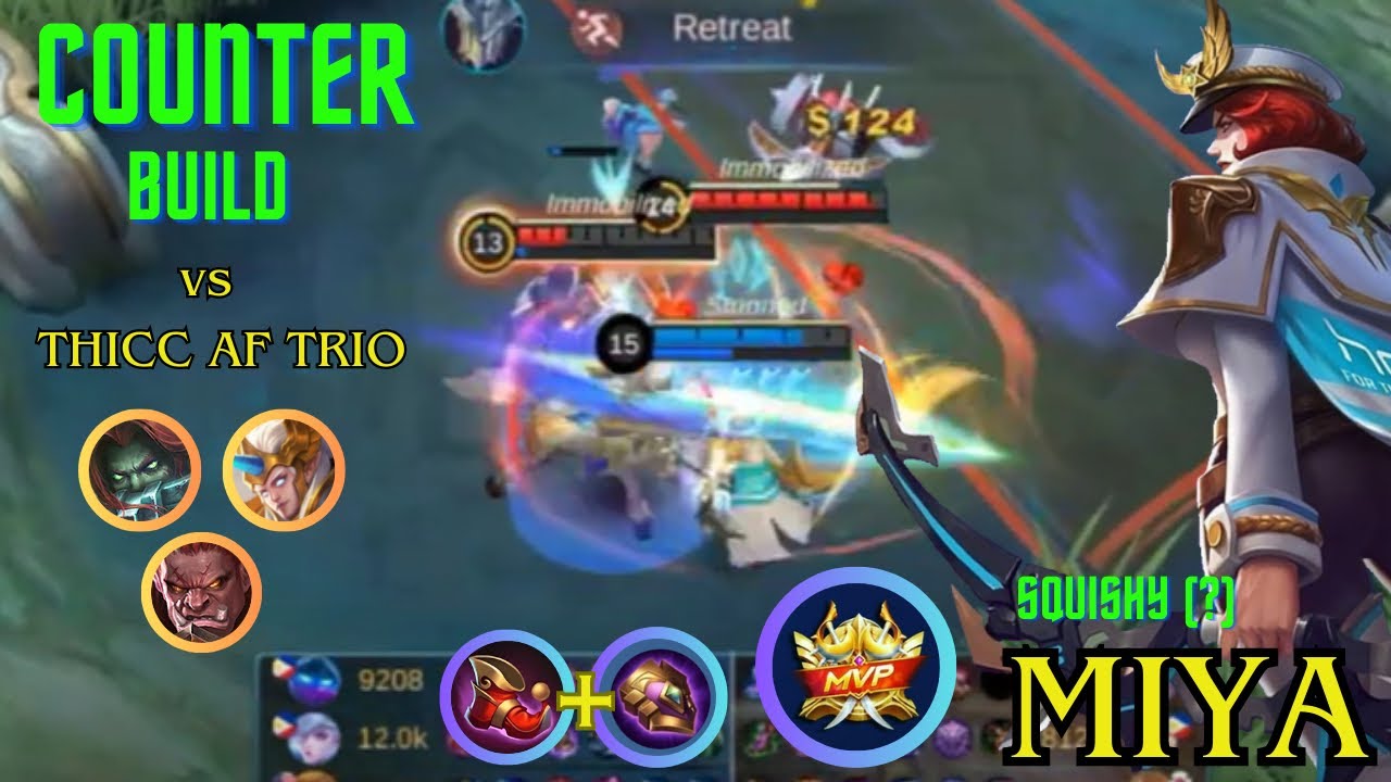 Squishy (?) Miya Counter Build vs Terizla Hylos Balmond #mobilelegends ...