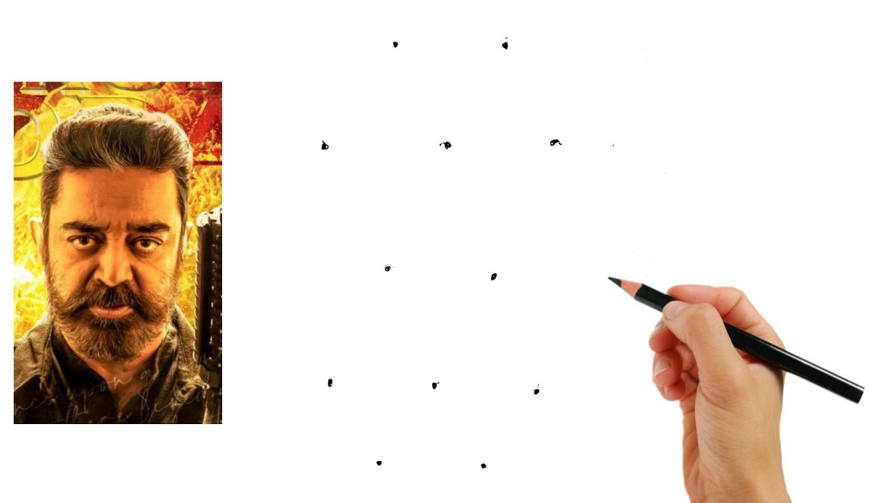 Vikram kamal haasan Drawing // Vikram Movie Kamal Haasan // Drawing ...