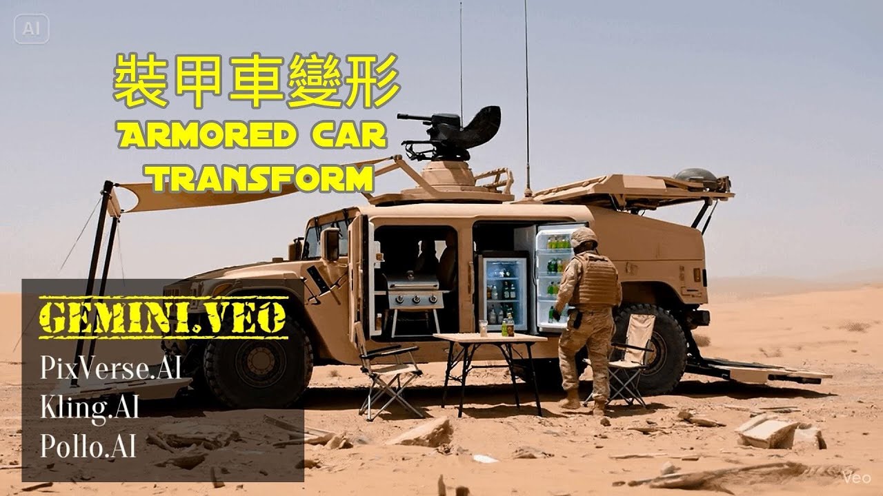 Armored car Transformation - 裝甲車變形 #armoredcar #geminiveo3 # ...