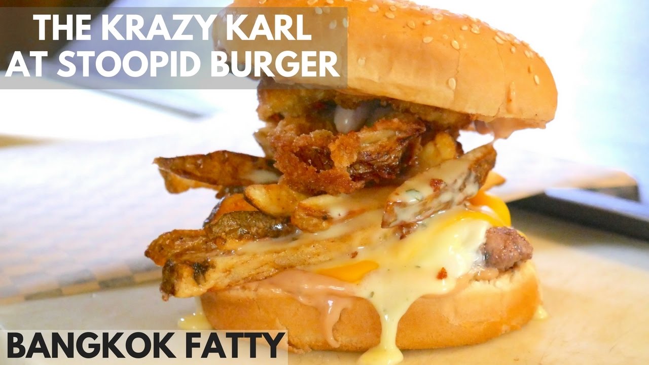 Portland Street Food: The Krazy Karl at Stoopid Burger! - YouTube