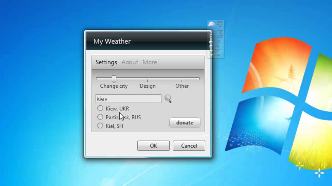 Main Weather Windows 7 Sidebar Gadget - YouTube