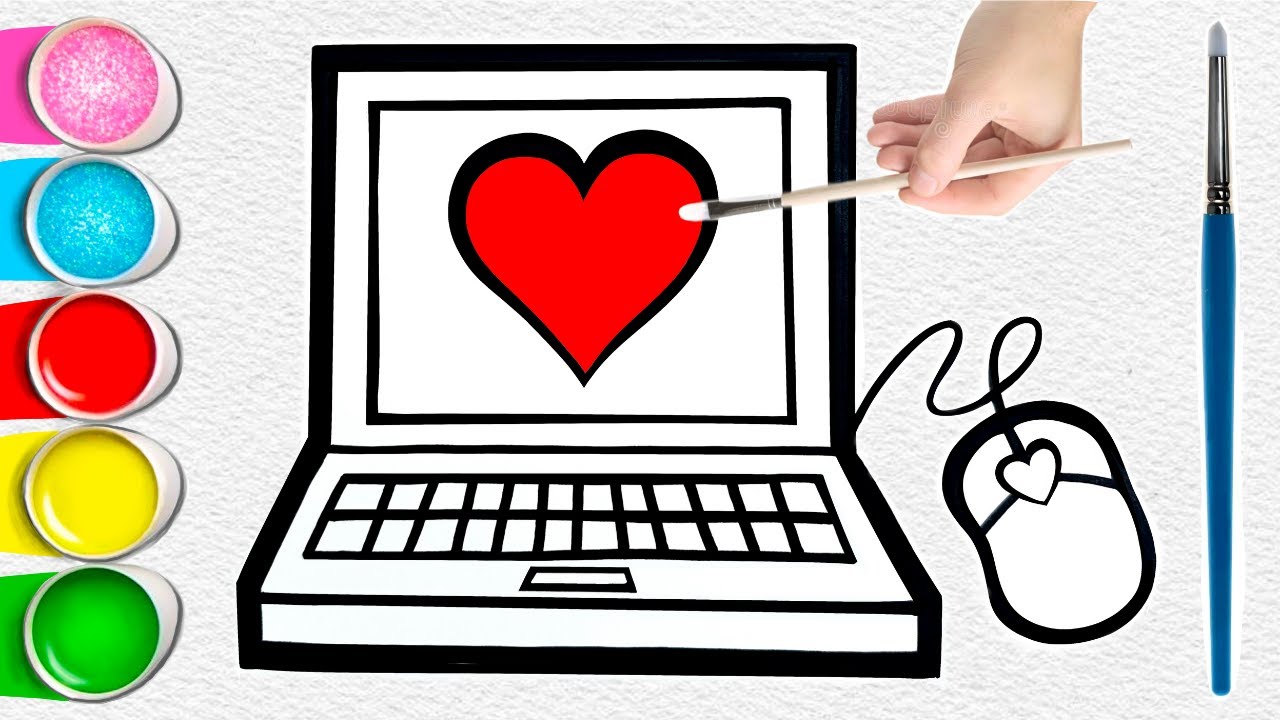 How to Draw a Super Cute Laptop – | Easy Drawing | Step-by-Step - YouTube