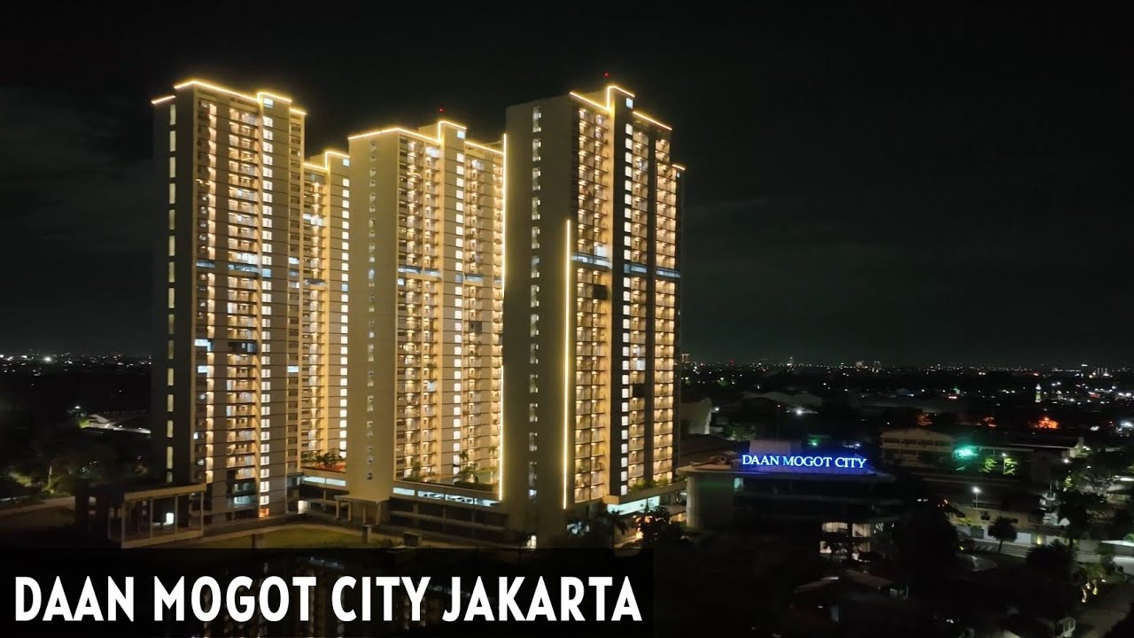 Drone Apartemen Daan Mogot Jakarta Malam Hari - YouTube