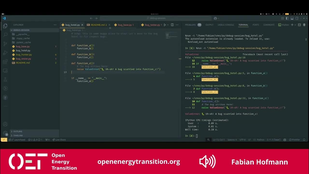 Debugging software - Main principles [FabianHofmann][DevTutorial] - YouTube