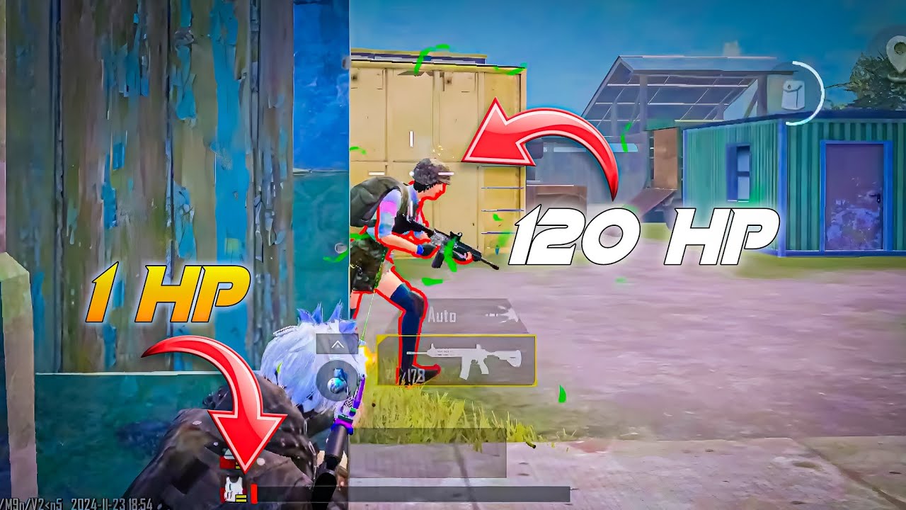 1hp vs 120hp 💥 I maxed gyro & in-built gyro 👊 | Fastest 5 Finger player ...