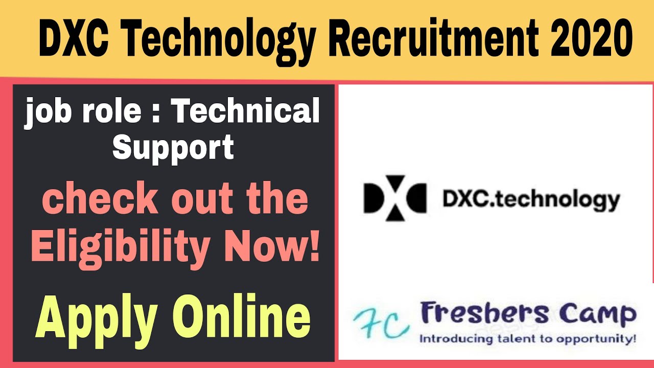 DXC Technology Hiring 2020 | Bangalore, KA IN | Apply Online - YouTube