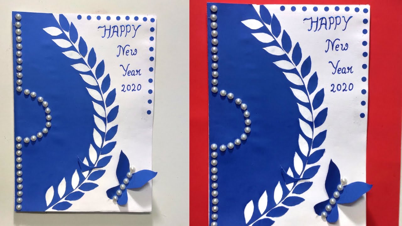 DIY Handmade Greetings Card ! New Year Greetings Card ! Handmade New ...