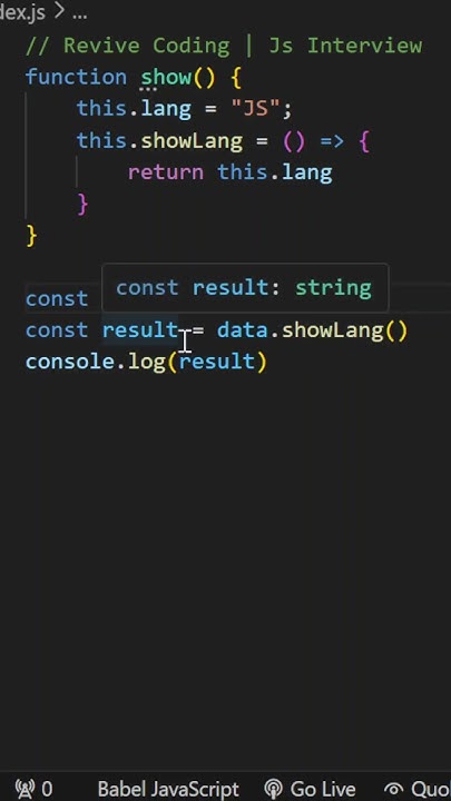 JS Interview Question: Understanding 'this' in Arrow Functions #JavaScript #InterviewPrep - YouTube