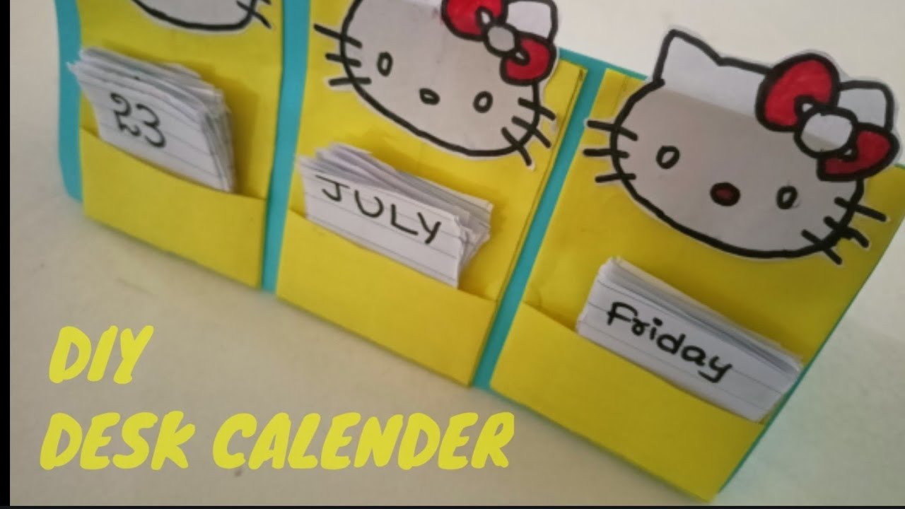 How to Make Desk Calender | DIY Desk Calender | Hand made Desk Calender ...