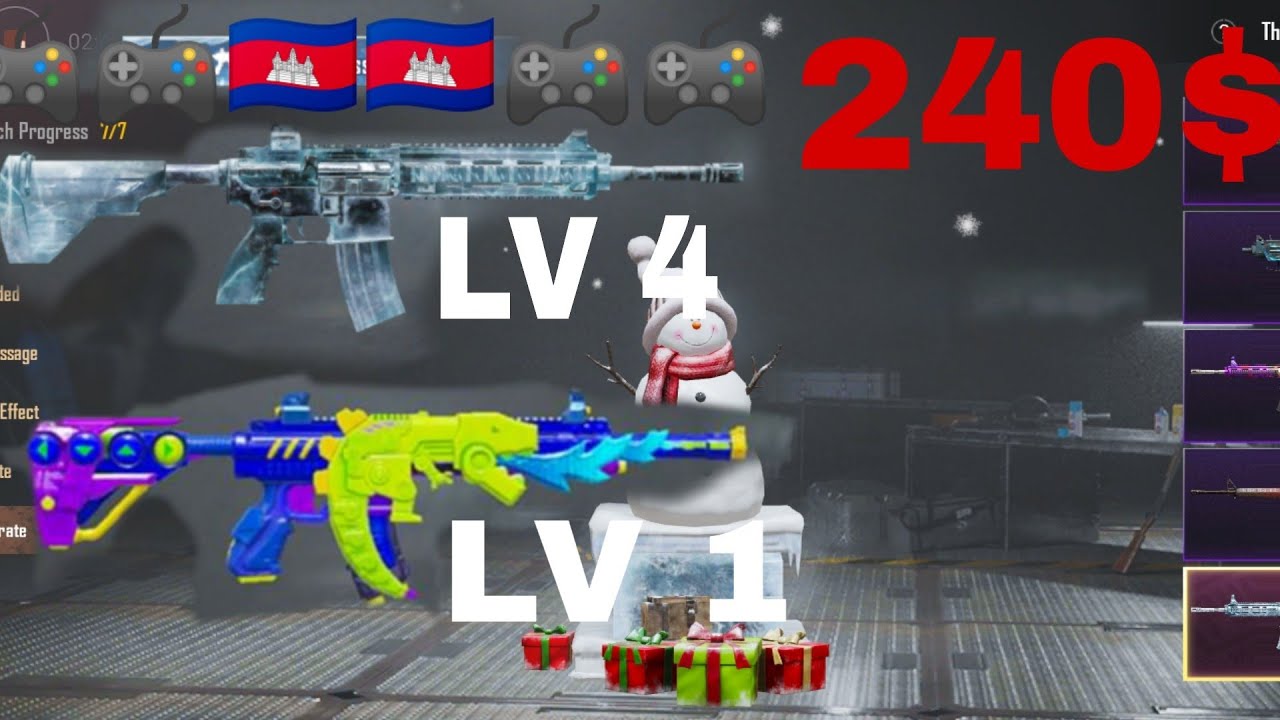 #លក់ហេរ៉ូតម្លៃ 240$ អាចបង់រុំលួសបាន(50%)M 4ទឹកកក LV.4 +M4 lizard 1 ...