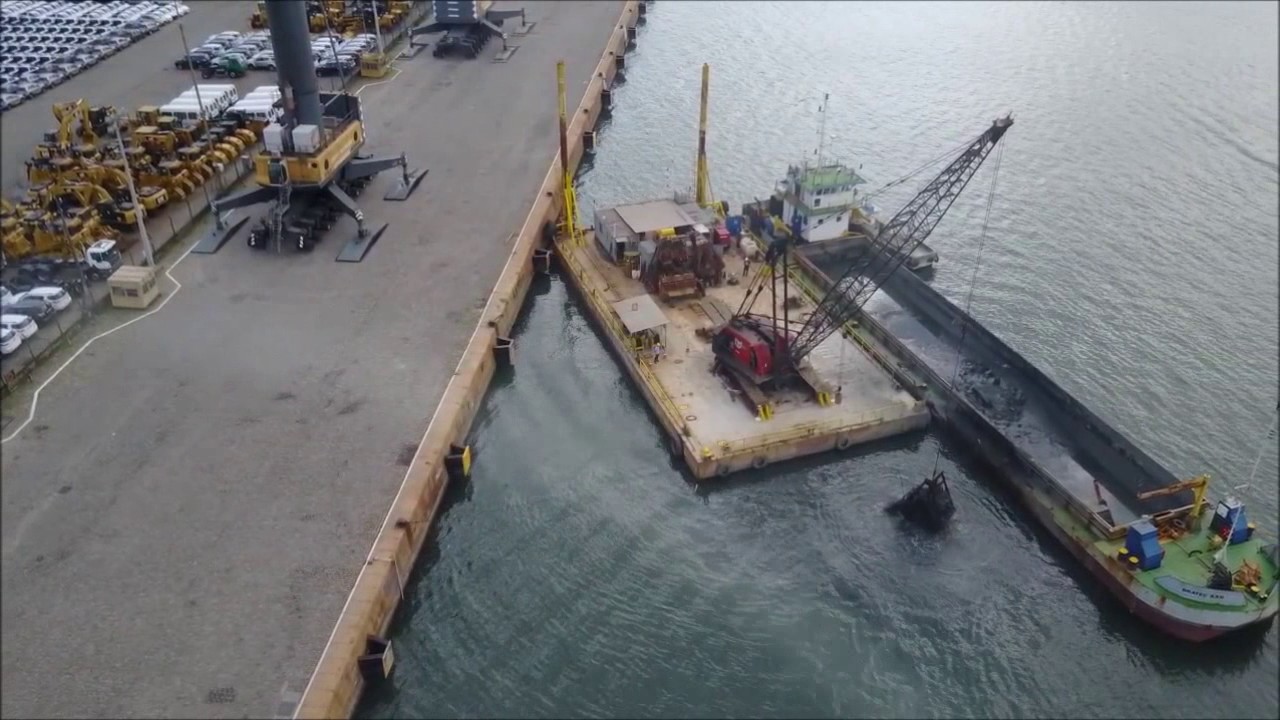 BALSA TBC CONQUISTAR / BATELÃO DRATEC XXII - DRAGAGEM EM SANTOS - YouTube