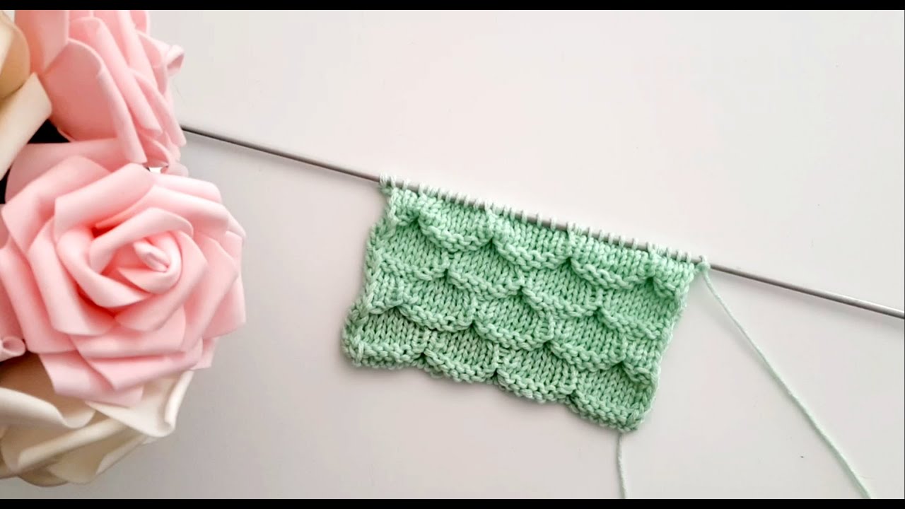 Motivo goccia ai ferri n° 78/ Knitted drop motif / Punto a dos agujas ...