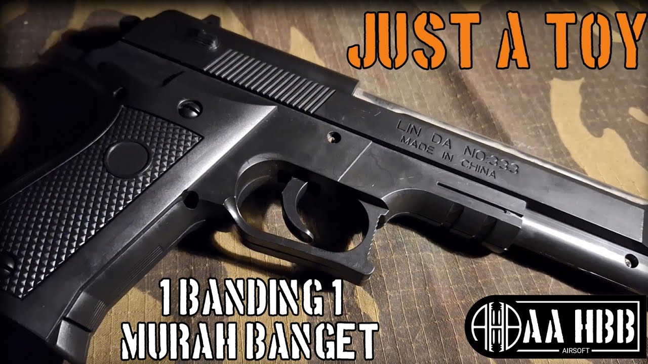 review mainan pistol handgun LINDA NO.333 airsoft spring |JUST A TOY ...