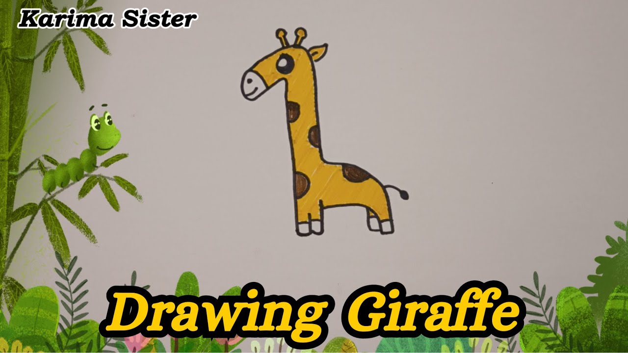 How To Draw Giraffe || Menggambar Jerapah - YouTube