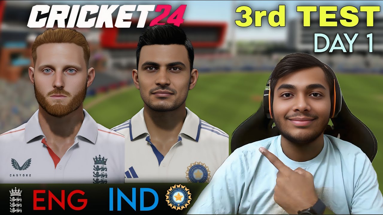 England vs India 3rd Test Match Day - 1 | Cricket 24 Live - SR Gamer # ...