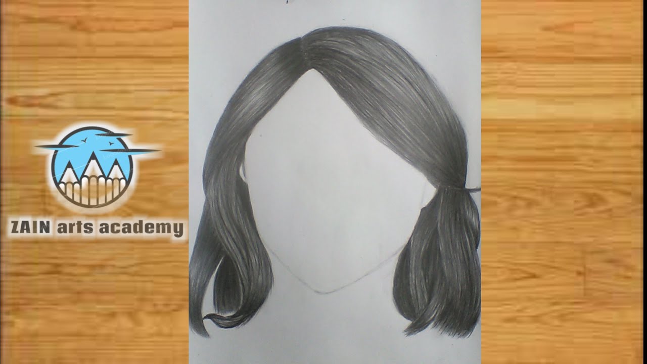 How to draw a realistic hair full tutorial|step by step |sketch drawing ...