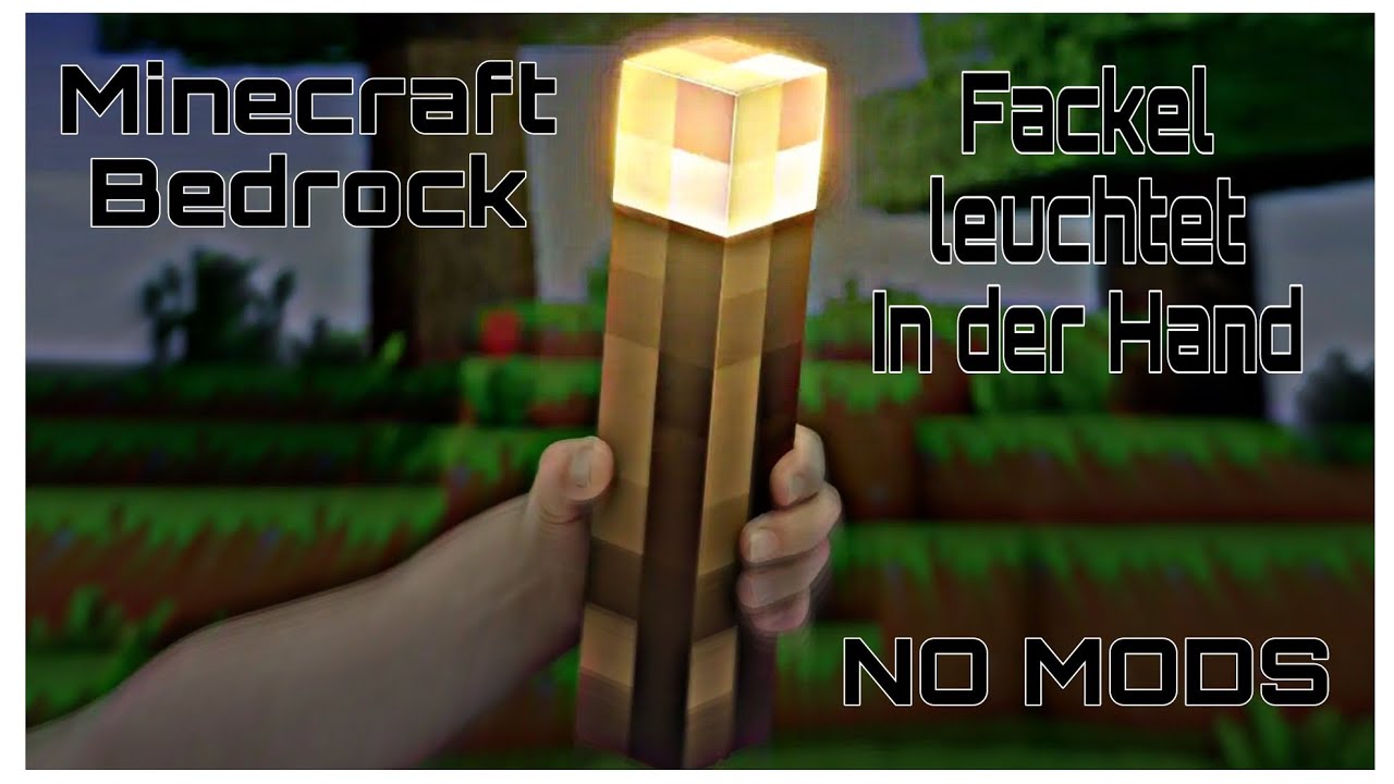 Minecraft Bedrock | Fackel leuchtet in der Hand | Tutorial - YouTube