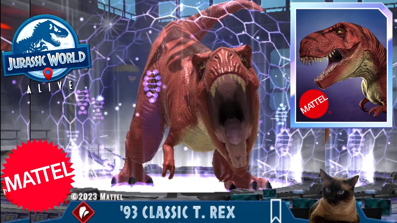 All New Mattel '93 Classic T. Rex Unlocked! Jurassic World Alive 3.1 ...