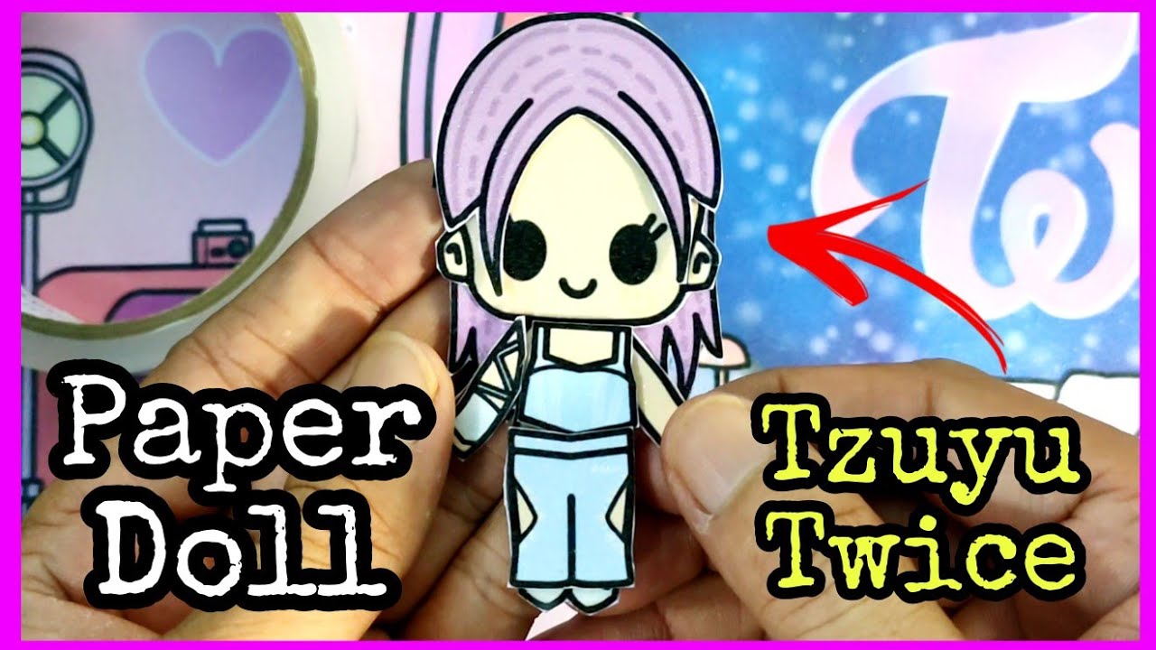 DIY Paper Doll Tzuyu Twice Very Cute - Handicraft - YouTube