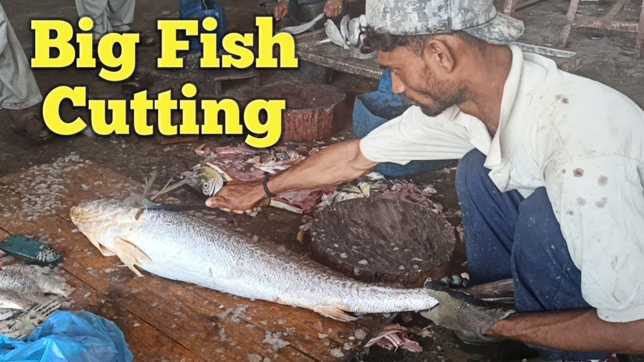 Cutting Big Golden Croaker Fish #fishcutting #fishcutting_skills - YouTube