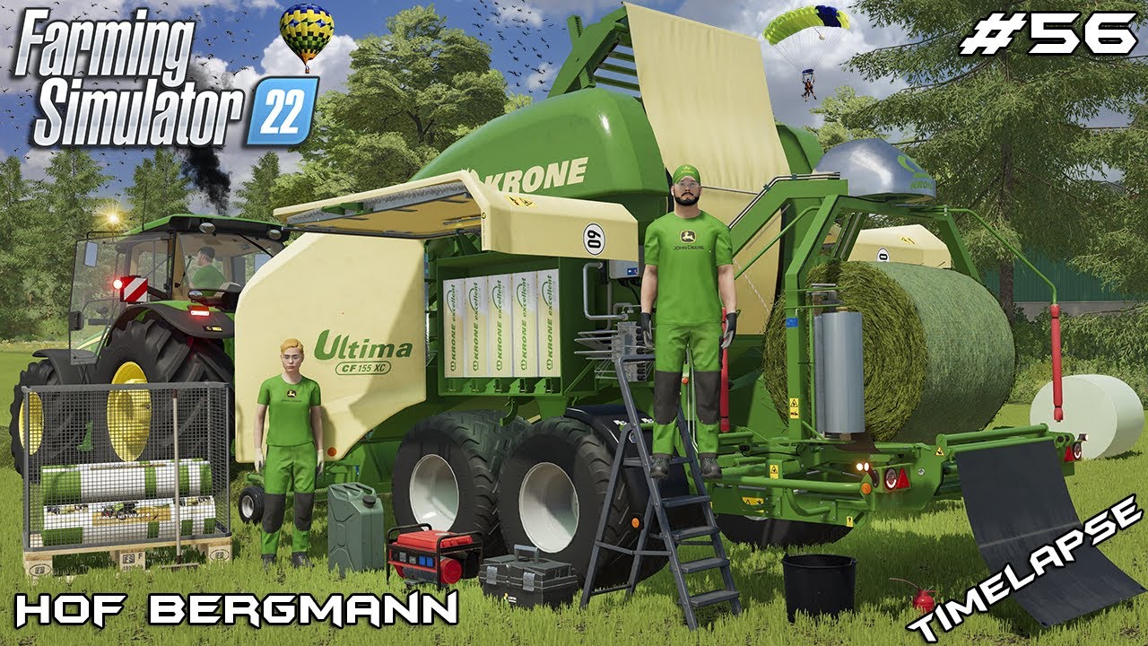 Baling GRASS SILAGE with KRONE ULTIMA CF 155 XC | Hof Bergmann ...