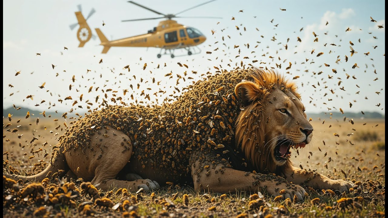 Rescue Team Races to Help Lion Under Attack by Bees! | Animal Rescue ...