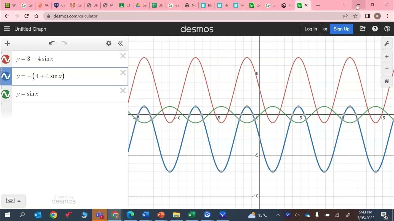 12MM sine graph reflection - YouTube