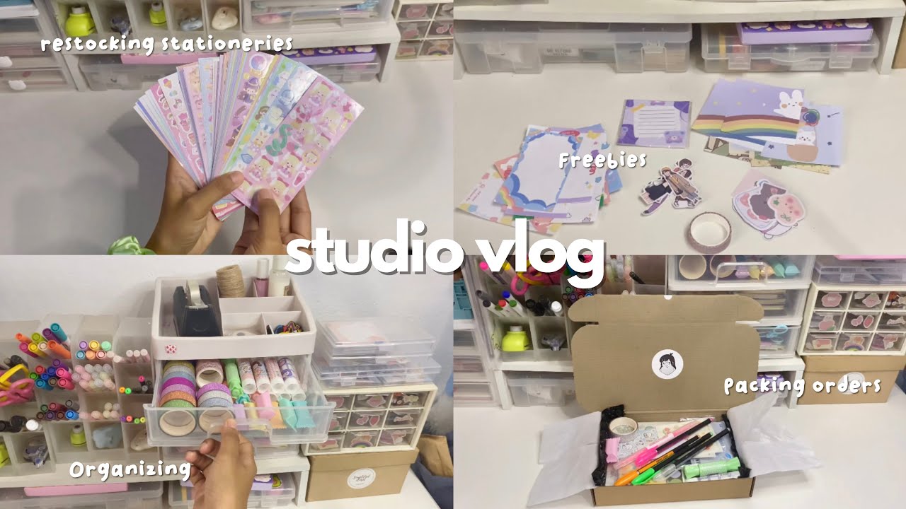 Packing kawaii bundle, organizing and restocking stationery products🫶 ...