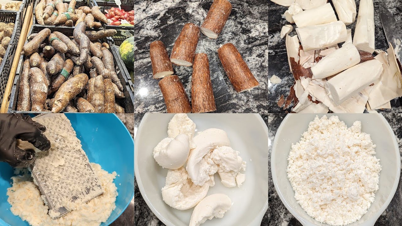 How to grate the cassava and squeeze the juice out. - YouTube