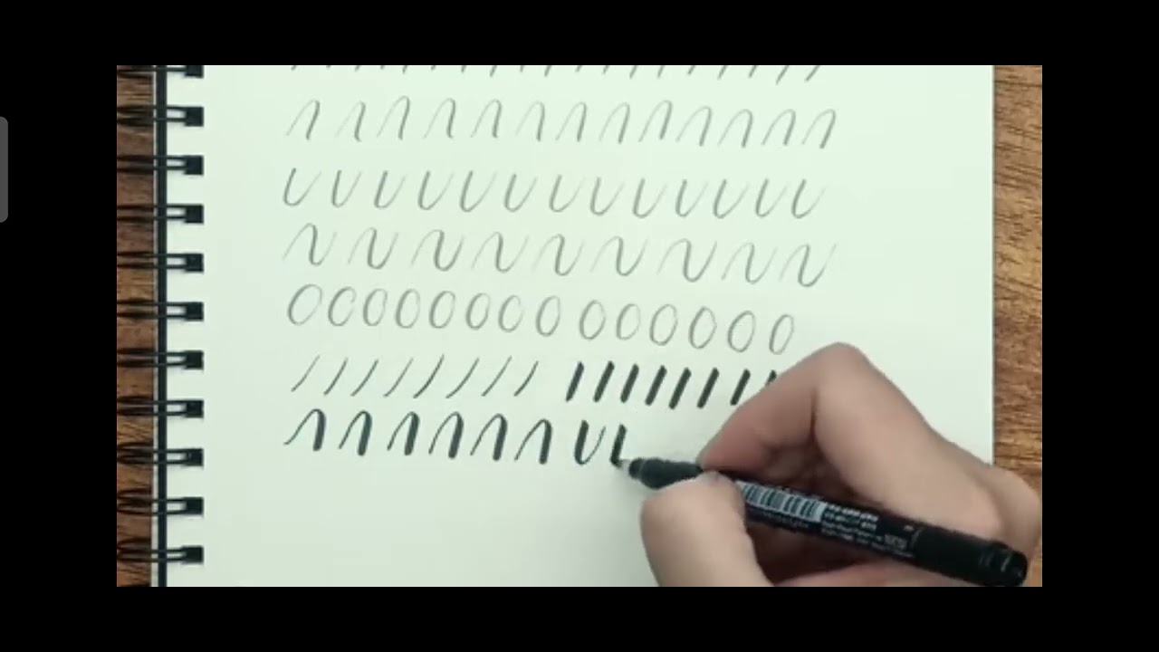 calligraphy writing with normal pen - YouTube