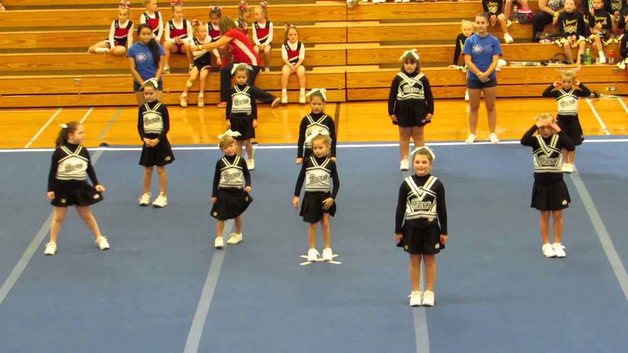 Carthage Bears Tiny MItes 2013 Greater watertown Cheer competion - YouTube