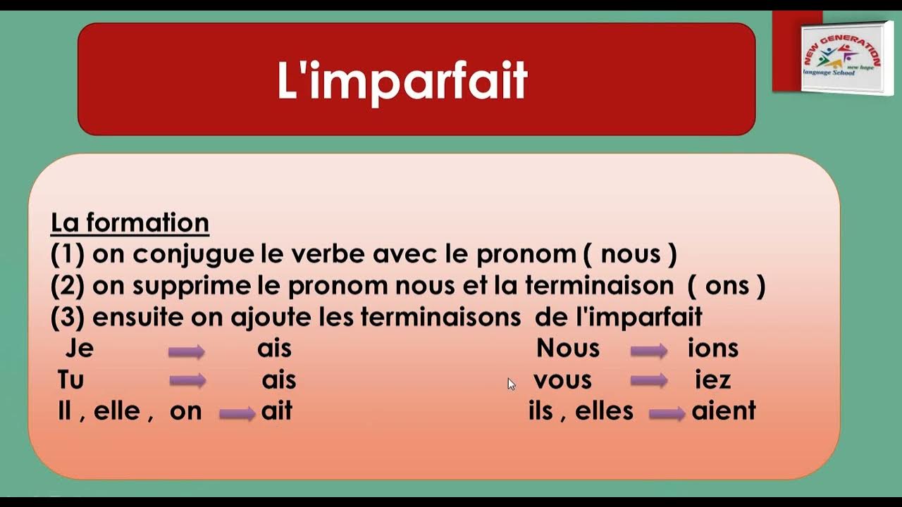 prep 3, french , 2nd term , unit 5 , (lesson 1 , l'imparfait) - YouTube