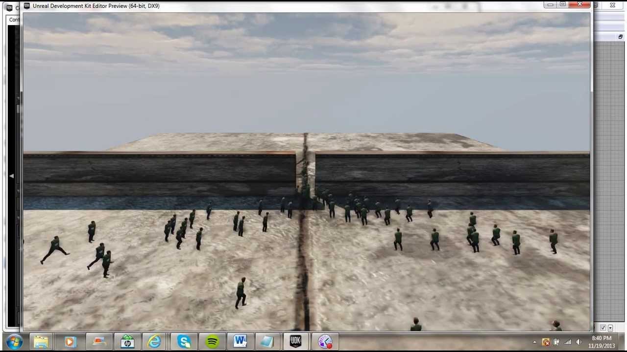 Panicked Crowd Simulation with UDK - YouTube