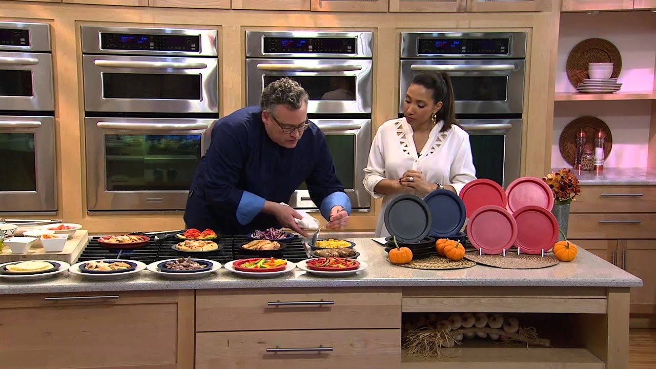 Blue Jean Chef Set of 4 Flameproof 8" Sizzle Pans with Gabrielle Kerr ...