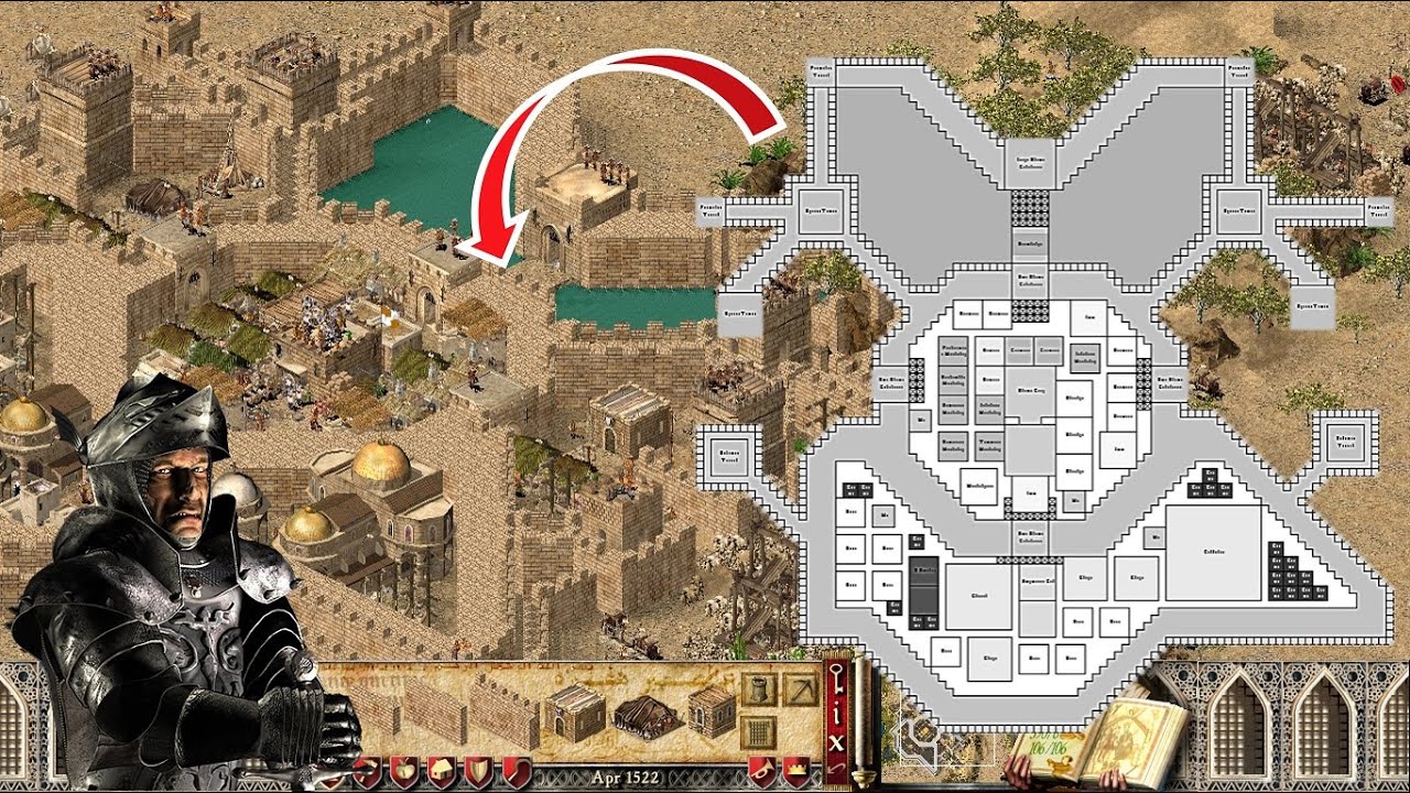 How to build Wolf's Big Butterfly castle 🏰 in Stronghold Crusader - YouTube