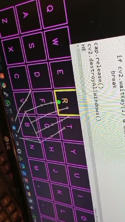 created a virtual keyboard using Python and OpenCV that detects key presses through the camera ...