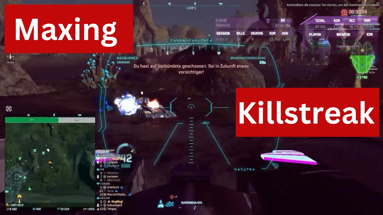 Planetside 2 - Auraxed Magrider plays for maximum killstreak during ...