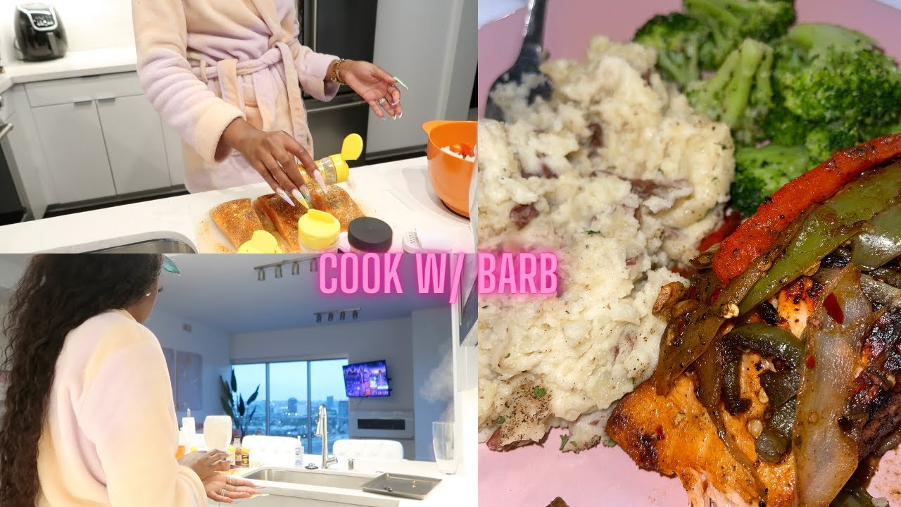COOKING W/ THE BARB | JERK SALMON | BOUJEE BARBIEE - YouTube