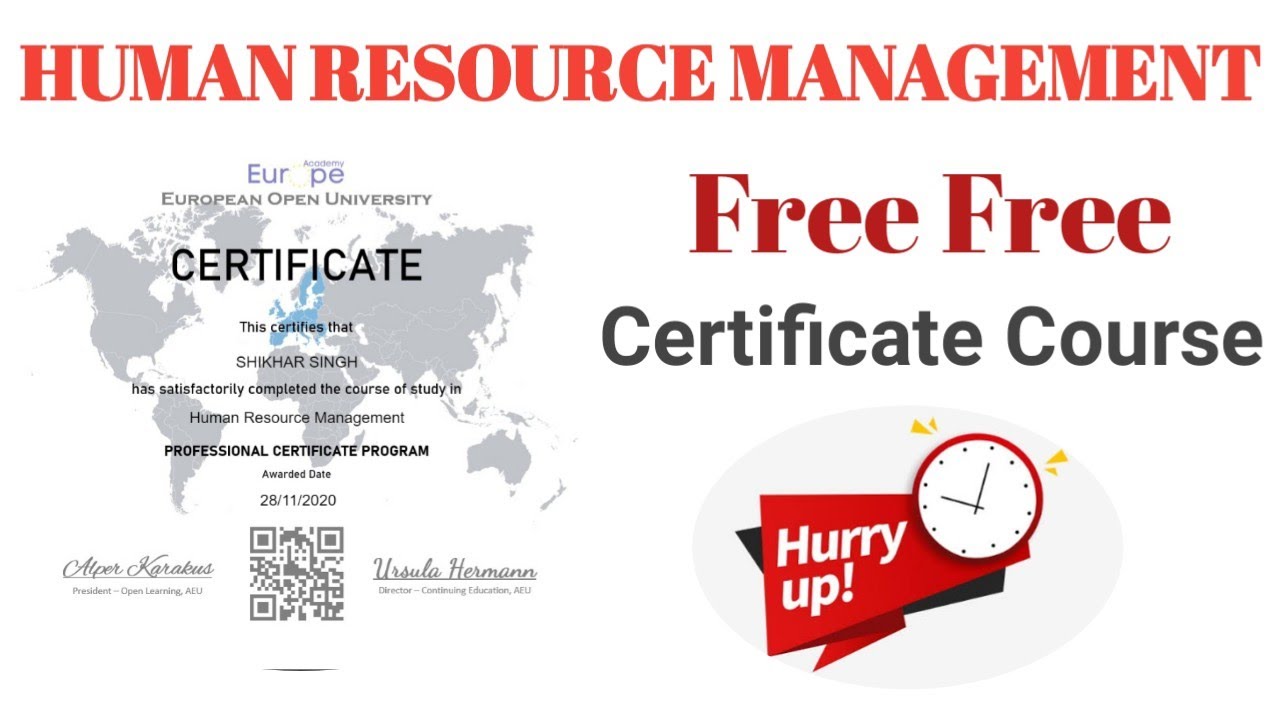 Human Resource Management | Free Certificate Course | HR Course | What ...