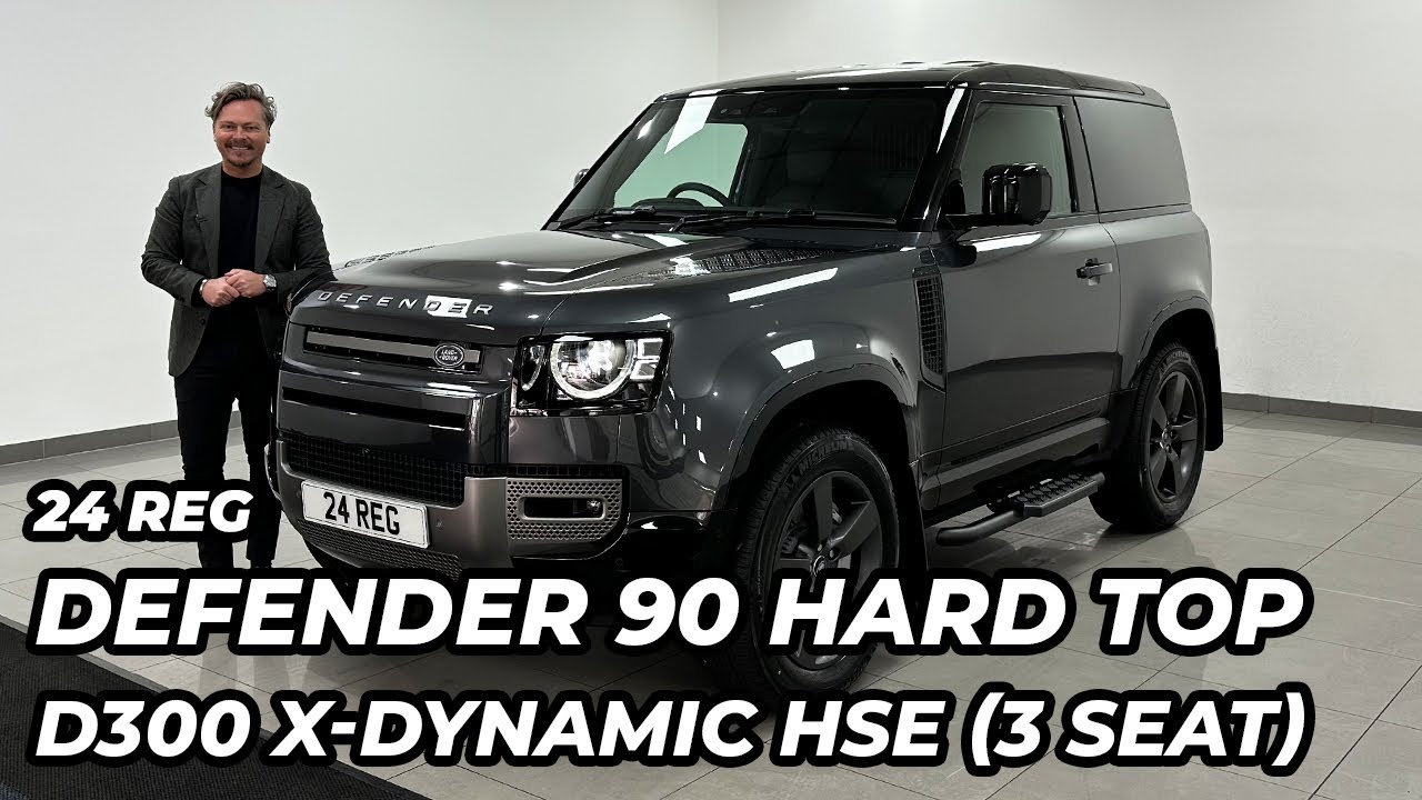 24 Reg Land Rover Defender 90 3.0 D300 X-Dynamic HSE Hard Top (3 Seat ...
