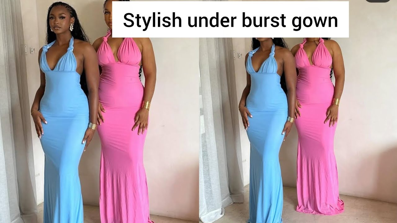 HOW TO CUT A STYLISH UNDER BURST BACKLESS GOWN WITH KNOT #tutorial ...