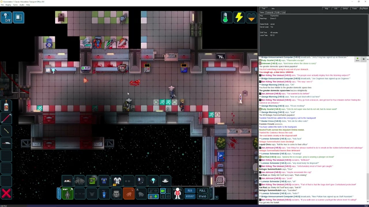 Space Station 13 Goonstation Apiarist Sets Bees free In Mini-Bar Then ...