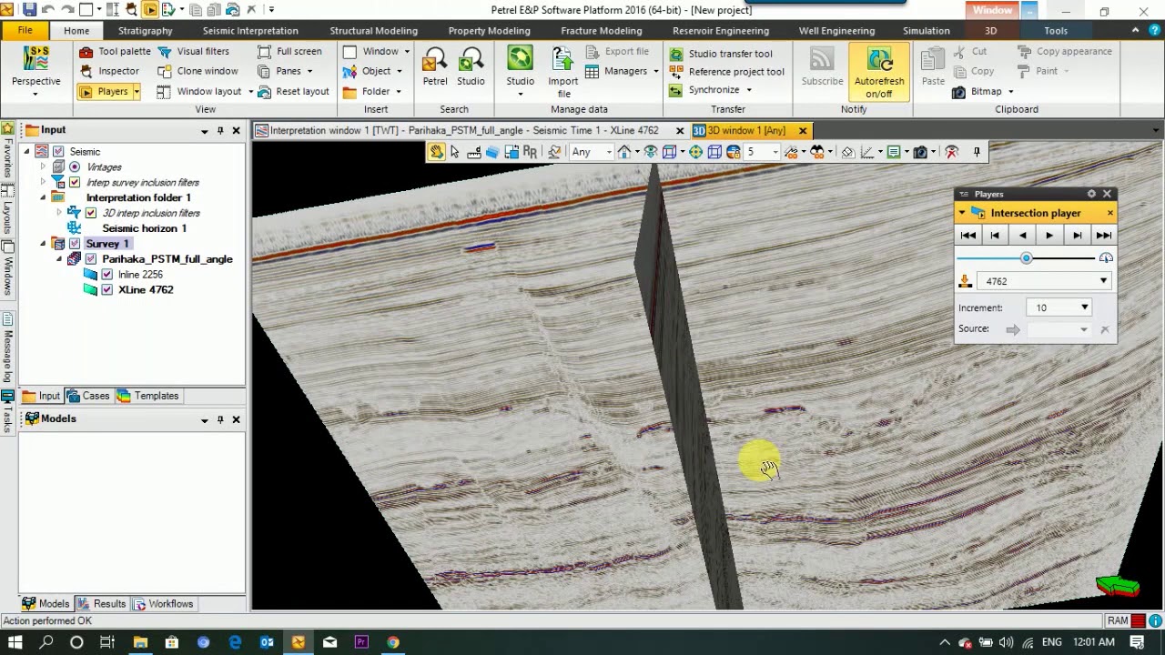 3 -petrel -data loading (3D seismic data -well data -check shot ...