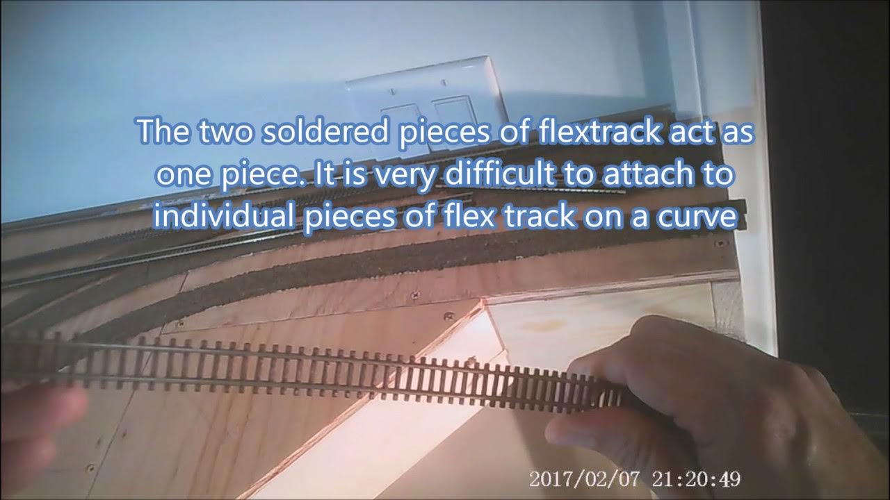 Laying FlexTrack on a curve on my N scale layout - YouTube