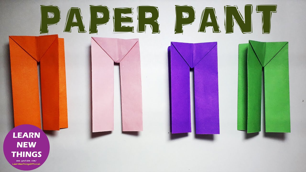 Origami Pant | Making With Paper | DIY | A4 Sheet Craft Tutorial - YouTube