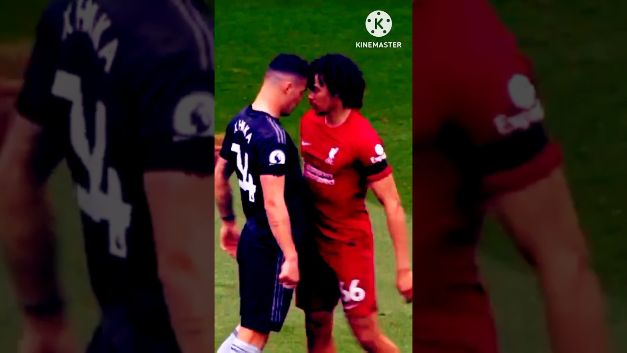🥶 Xhaka made Anfield angry due to his fight against Alexander-Arnold # ...
