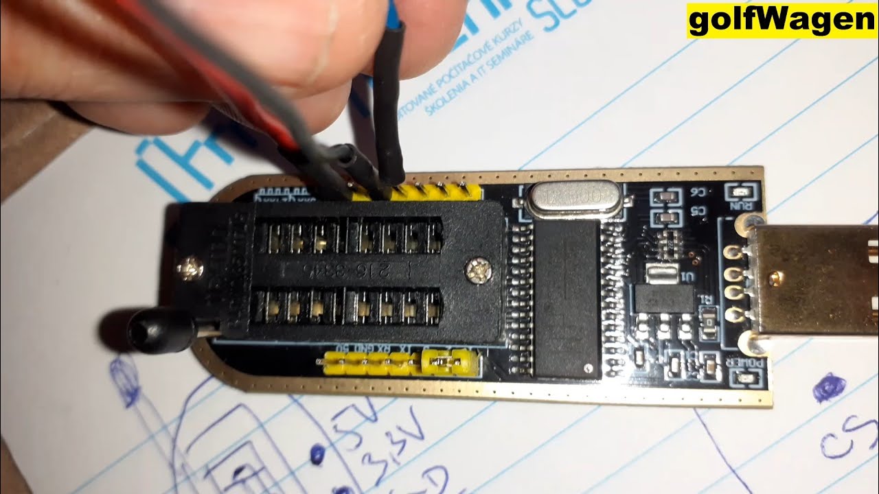 How to read Eeprom 93cXX with ch341a connection - YouTube