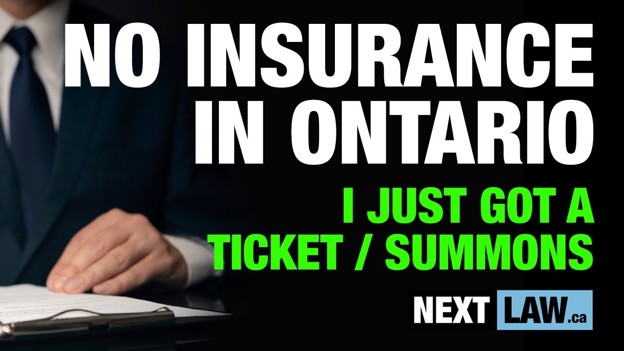 Ontario No Insurance Charges - My Ticket / Summons - YouTube