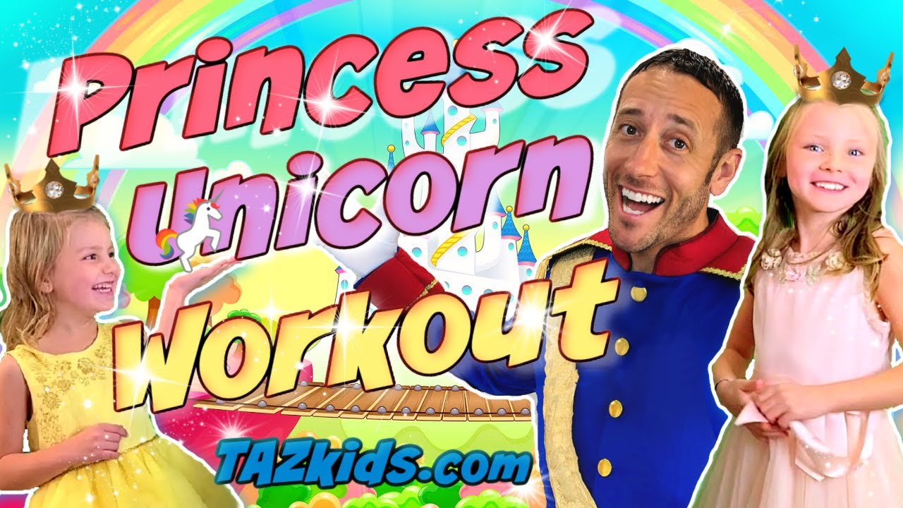 PRINCESS UNICORN WORKOUT and DANCE for Kids!... 15 minutes of Exercise ...