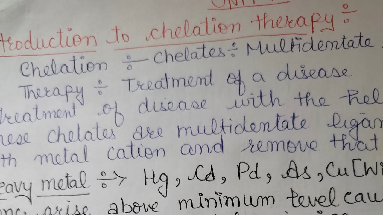 Chelation therapy and its characteristics Bio-inorganic chemistry HPU M ...